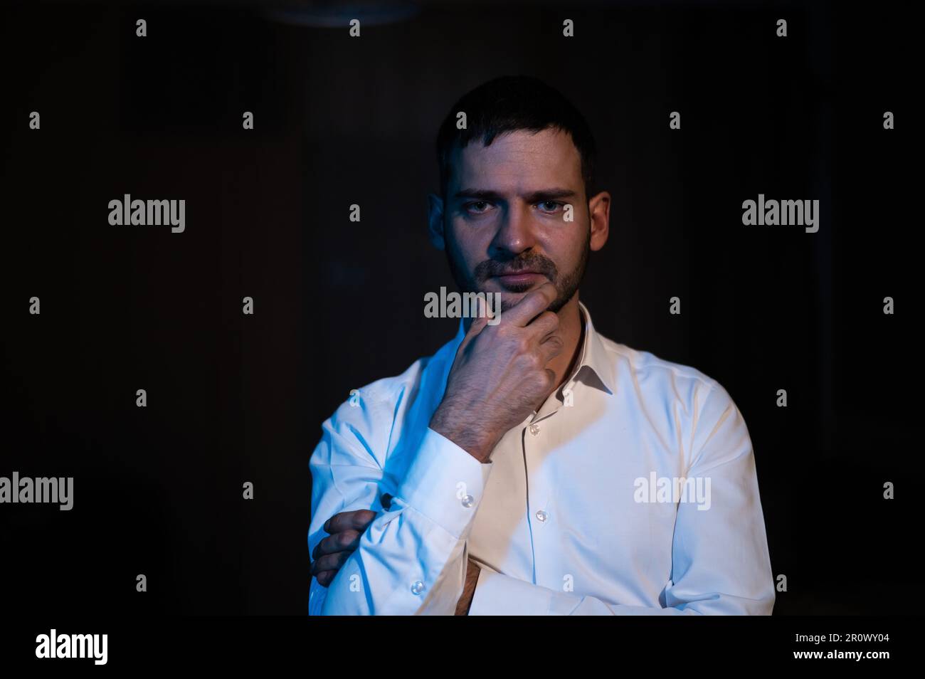 Bearded man stands in hi-res stock photography and images - Alamy