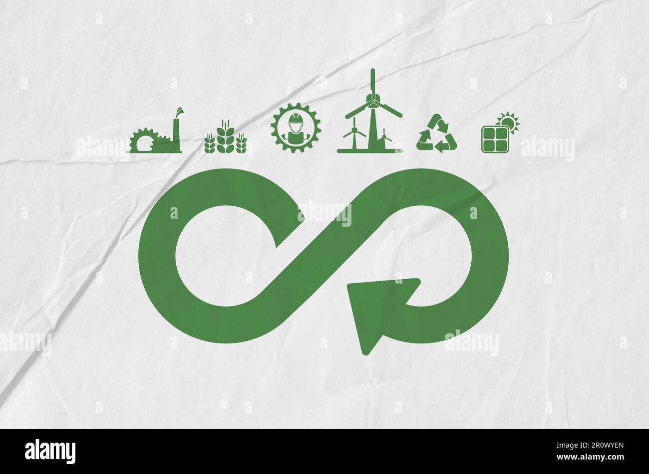 circular economy icons Stock Photo - Alamy