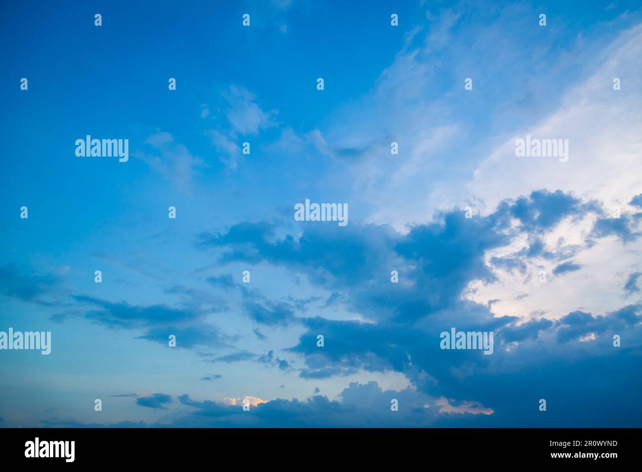 Sky and clouds before sunset background Stock Photo - Alamy