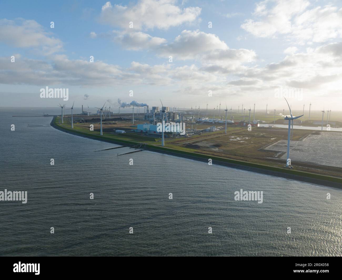 Eemshaven, Het Hogeland, 26th of December 2022. Eemshaven power plant ...