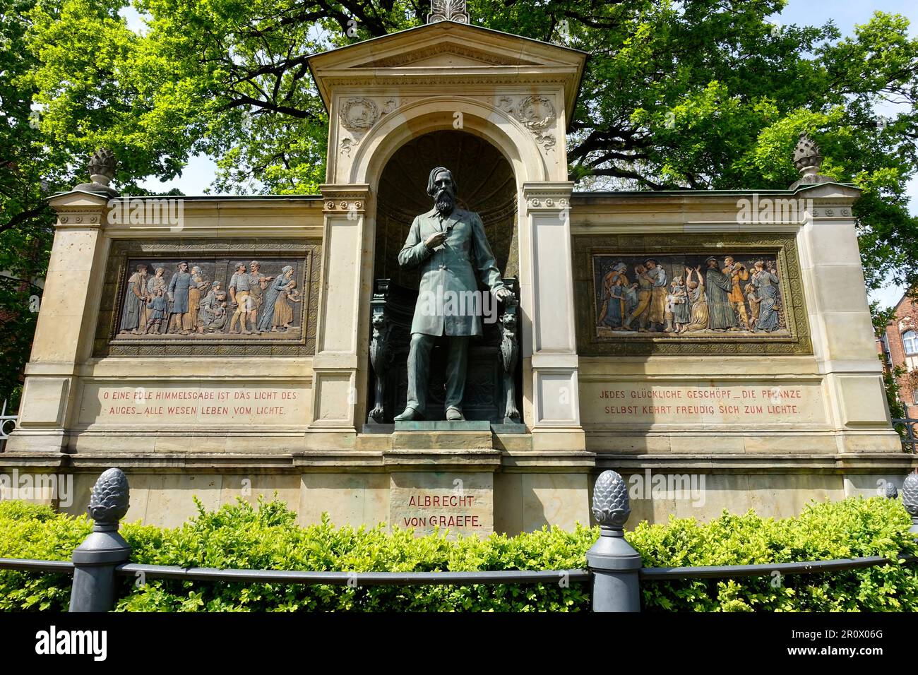 Memorial of Albrecht von Graefe, Berlin, Germany, public ground Stock ...