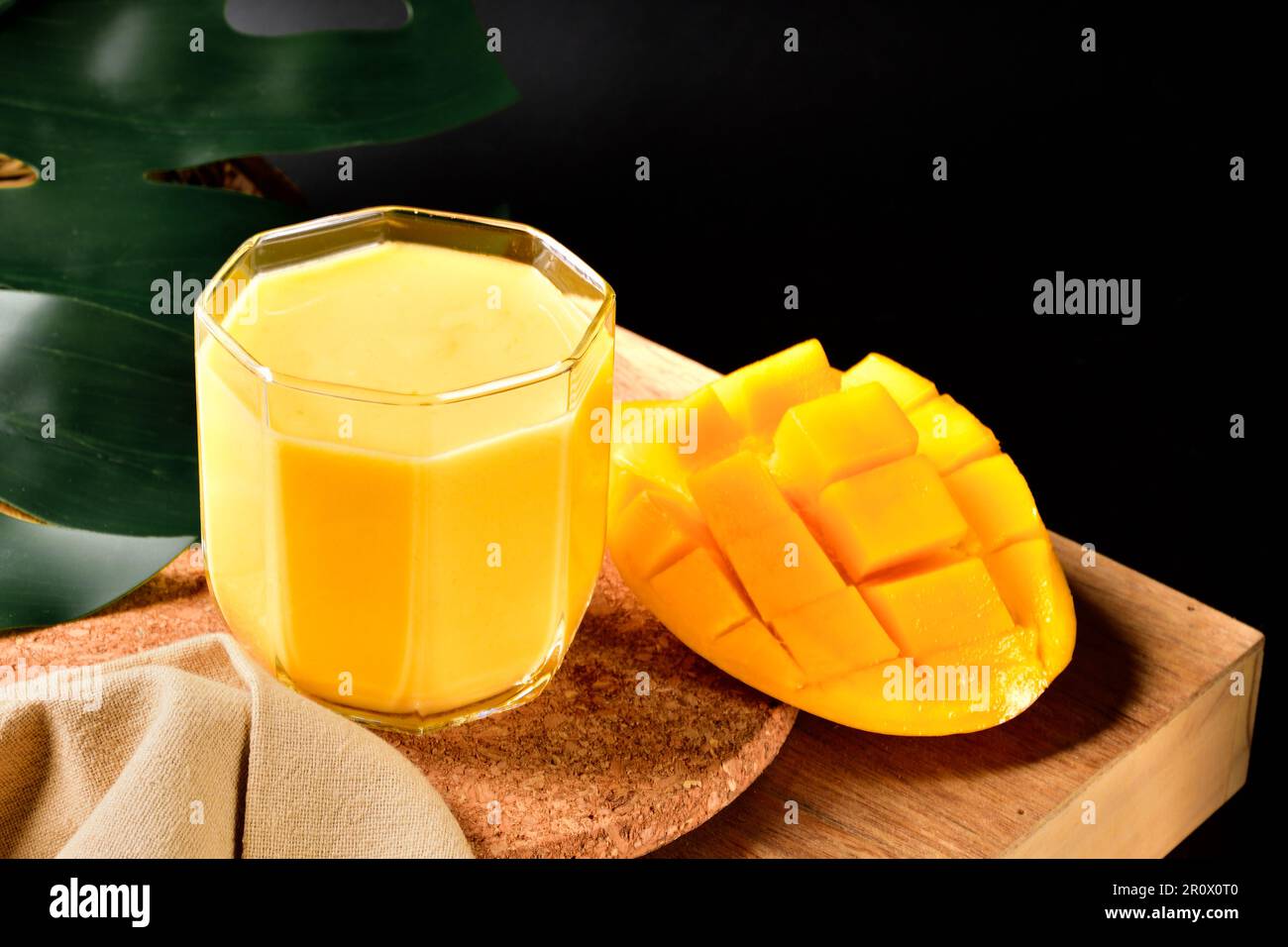 Mango Smoothie with fresh mango.Food and drink concept.Summer Drink ...