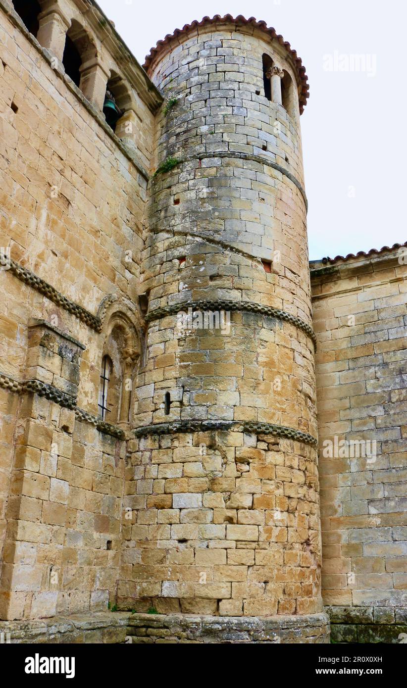 Tower of the Romanesque architecture 12th century Church of the ...