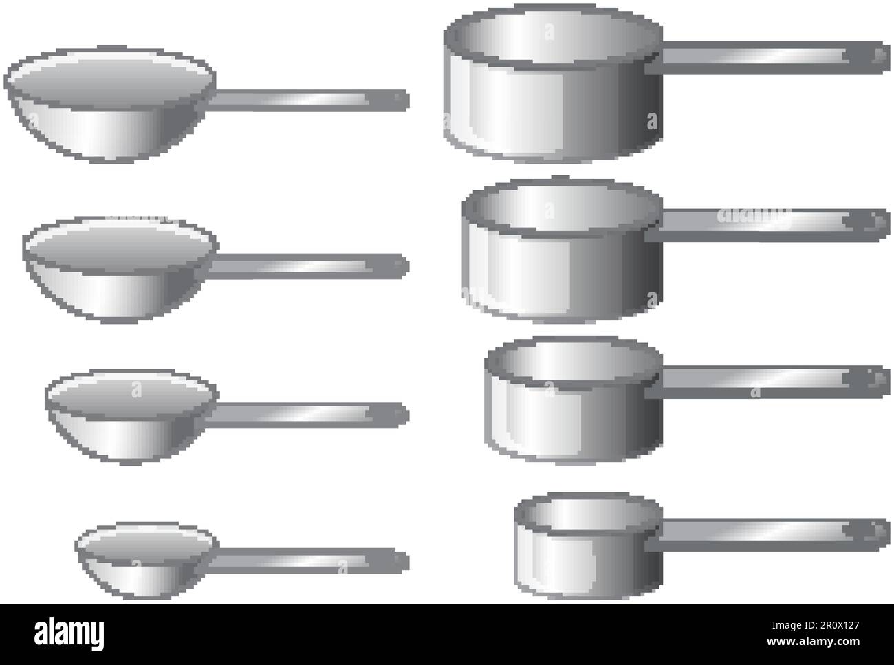 Measuring cups and spoons Stock Vector Images - Alamy