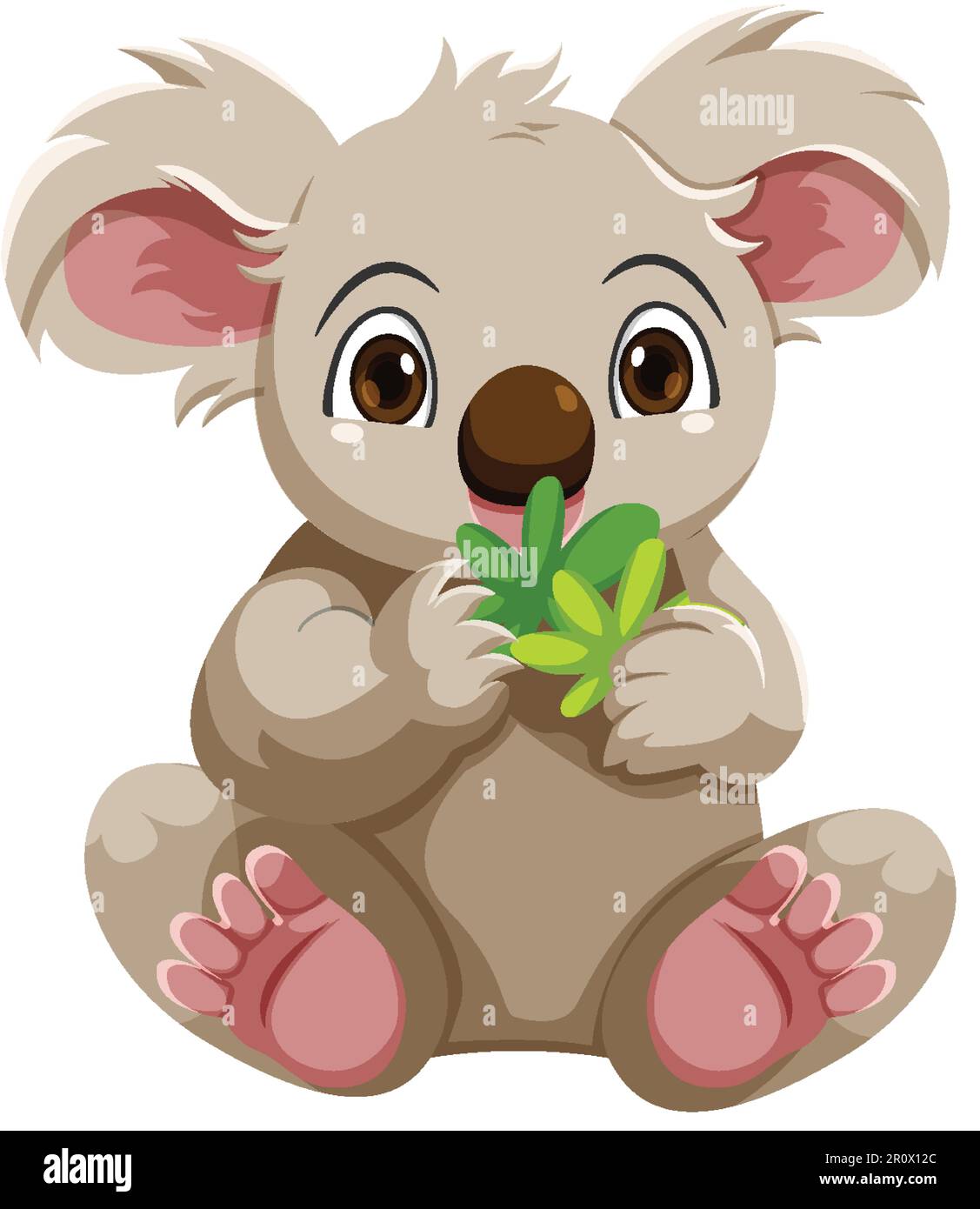 Cute koala cartoon character isolated illustration Stock Vector Image ...