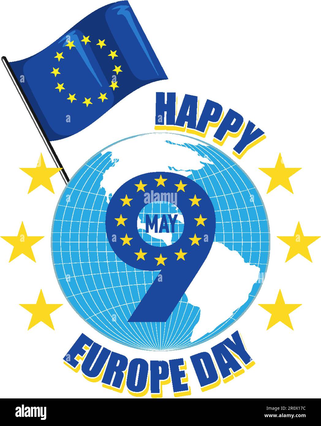 Happy Europe Day Vector Design for Banner or Poster illustration Stock ...