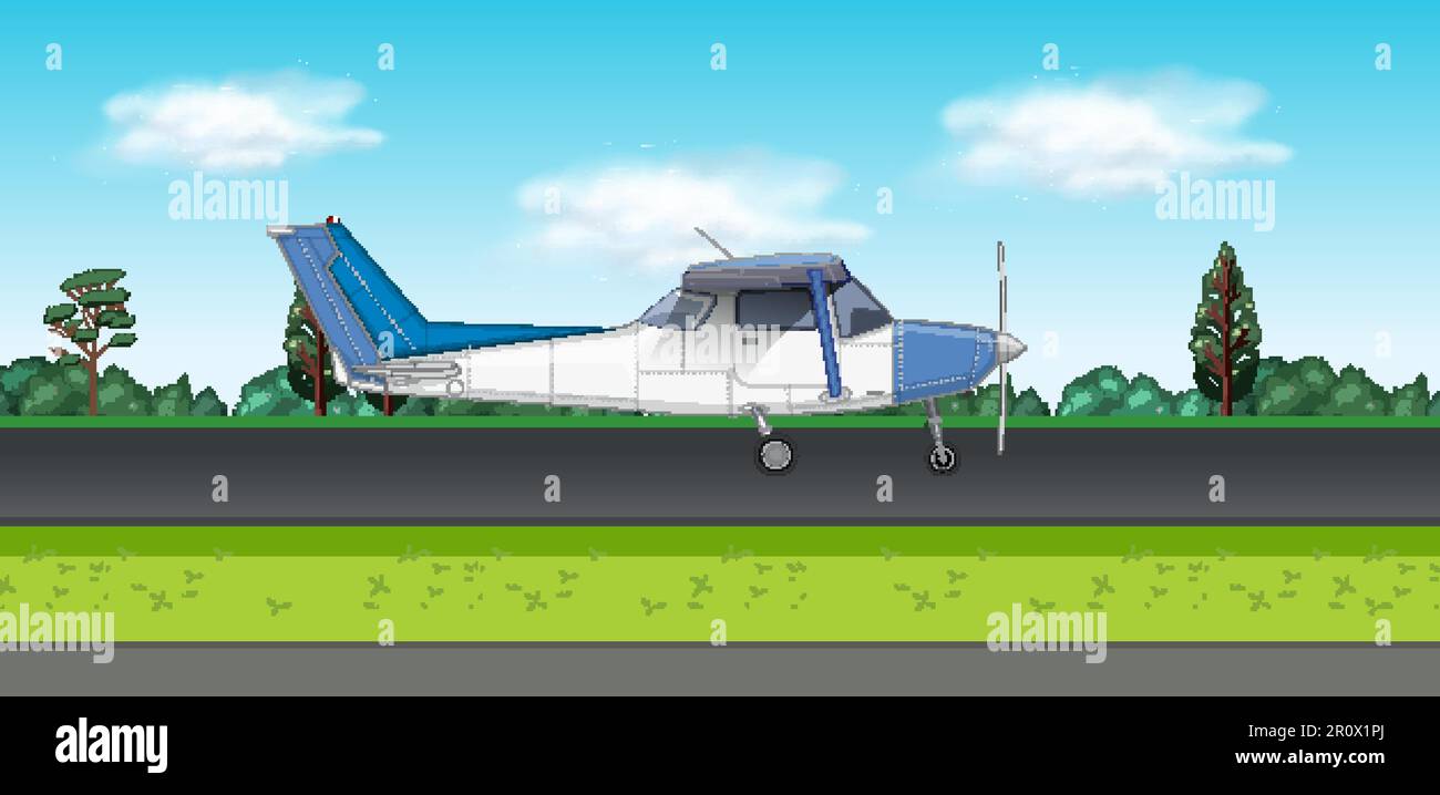 Single engine light airplane Stock Vector Images - Alamy