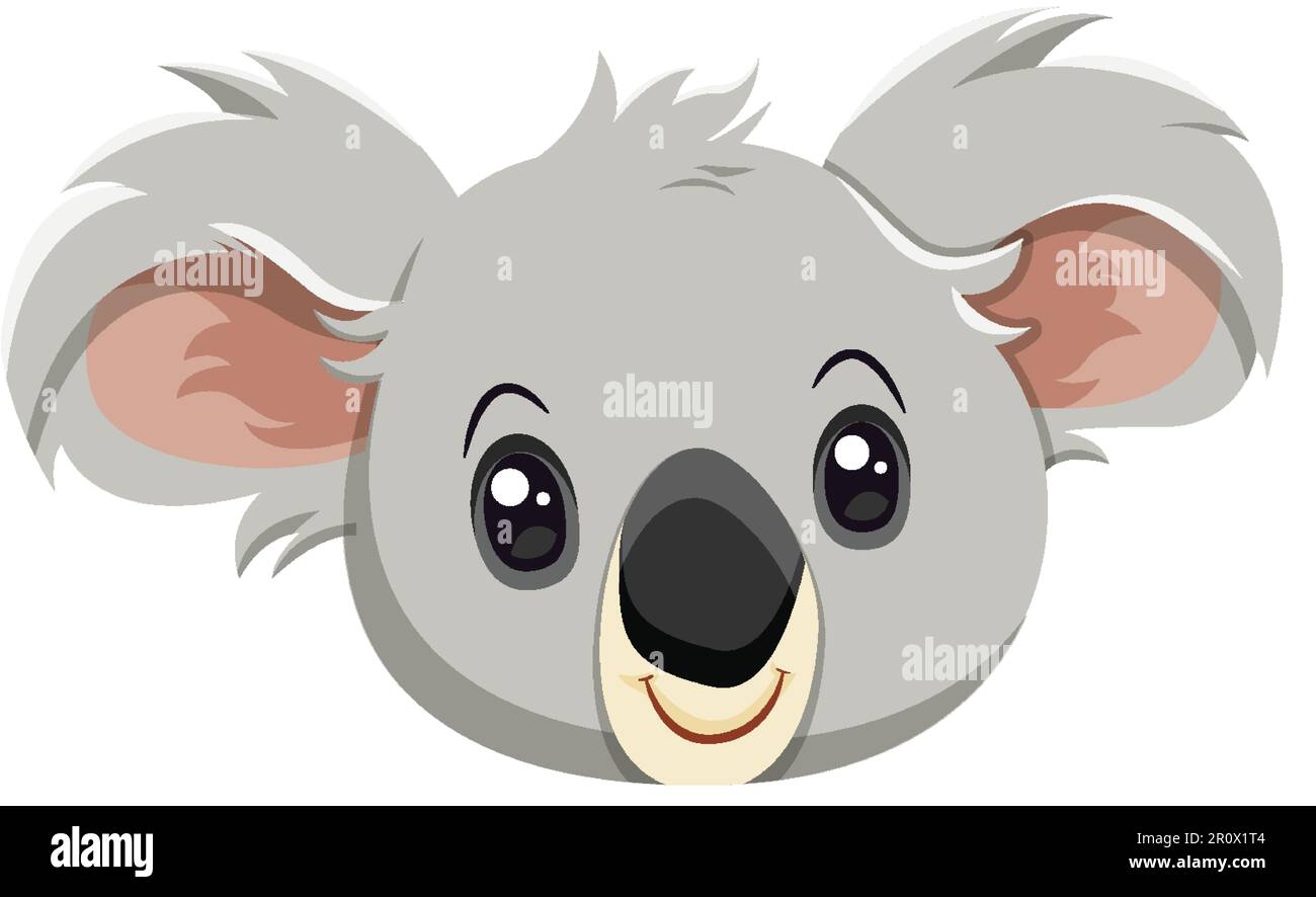 Cute koala cartoon character isolated illustration Stock Vector Image ...