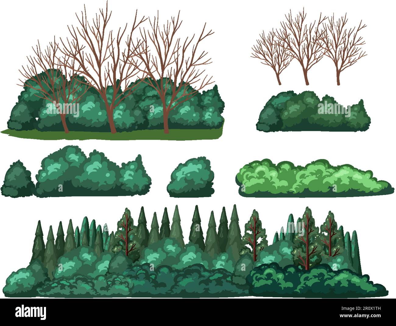 Set of tree isolated illustration Stock Vector Image & Art - Alamy