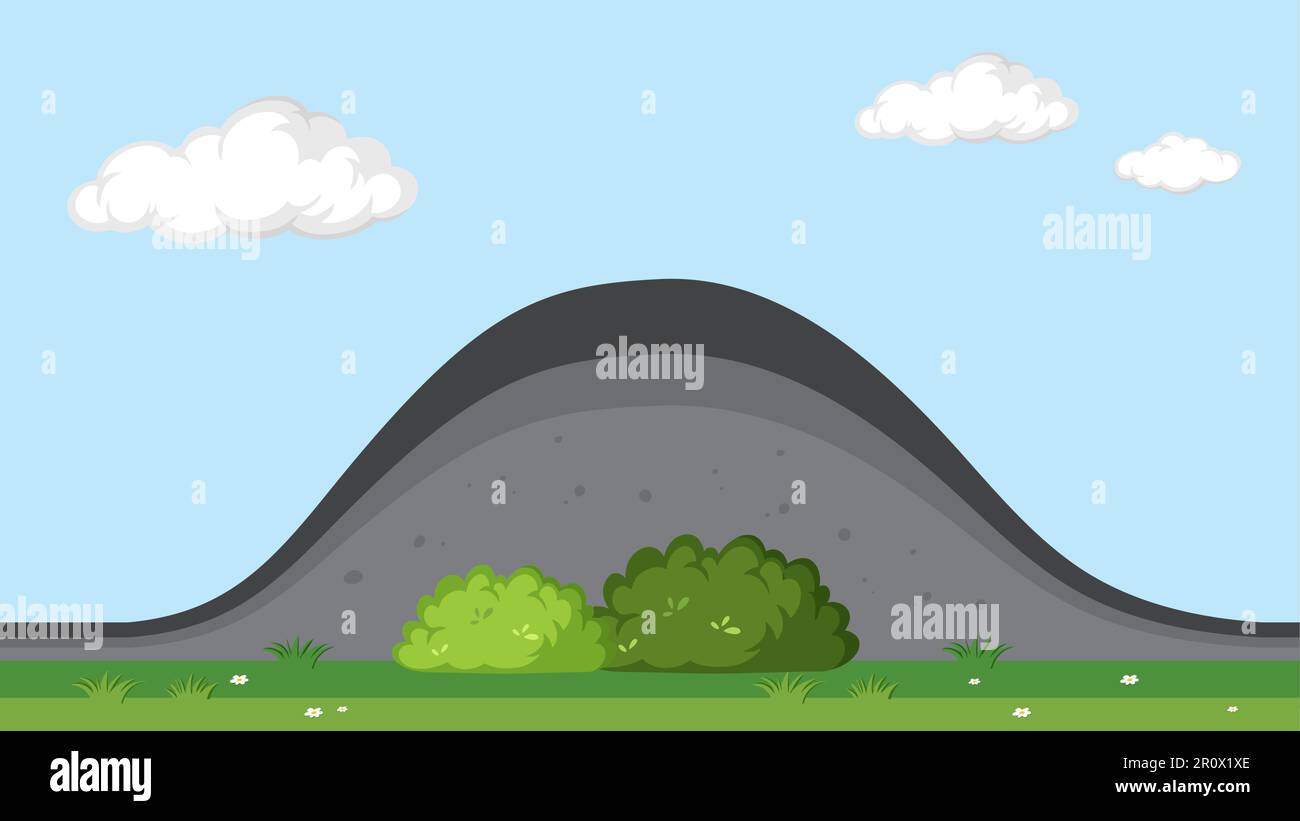 Outdoor roadside with slope scene illustration Stock Vector Image & Art ...