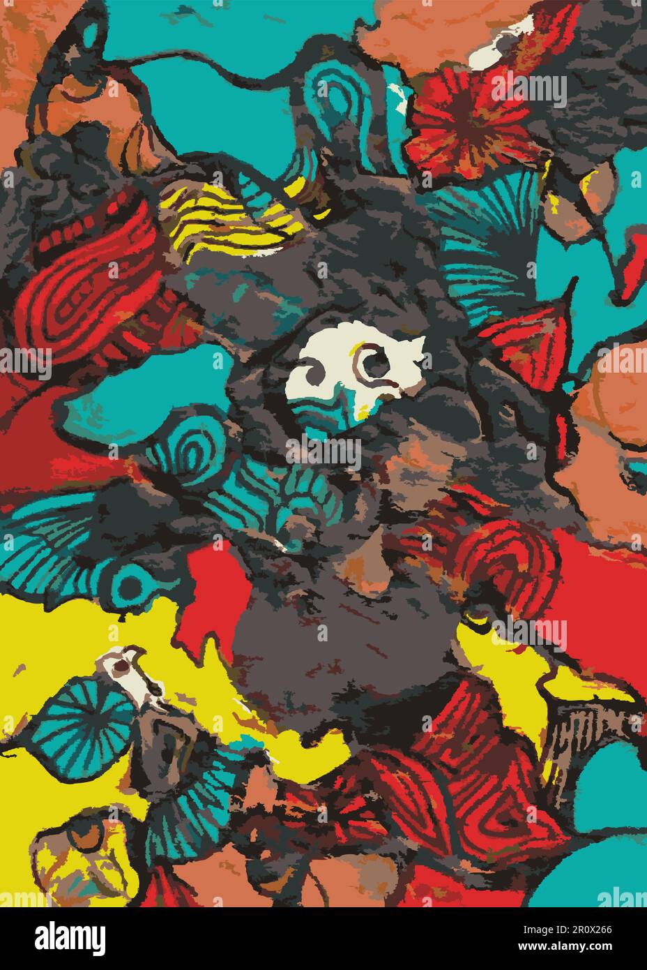 Abstract splash paint changing colors Stock Vector Images - Alamy