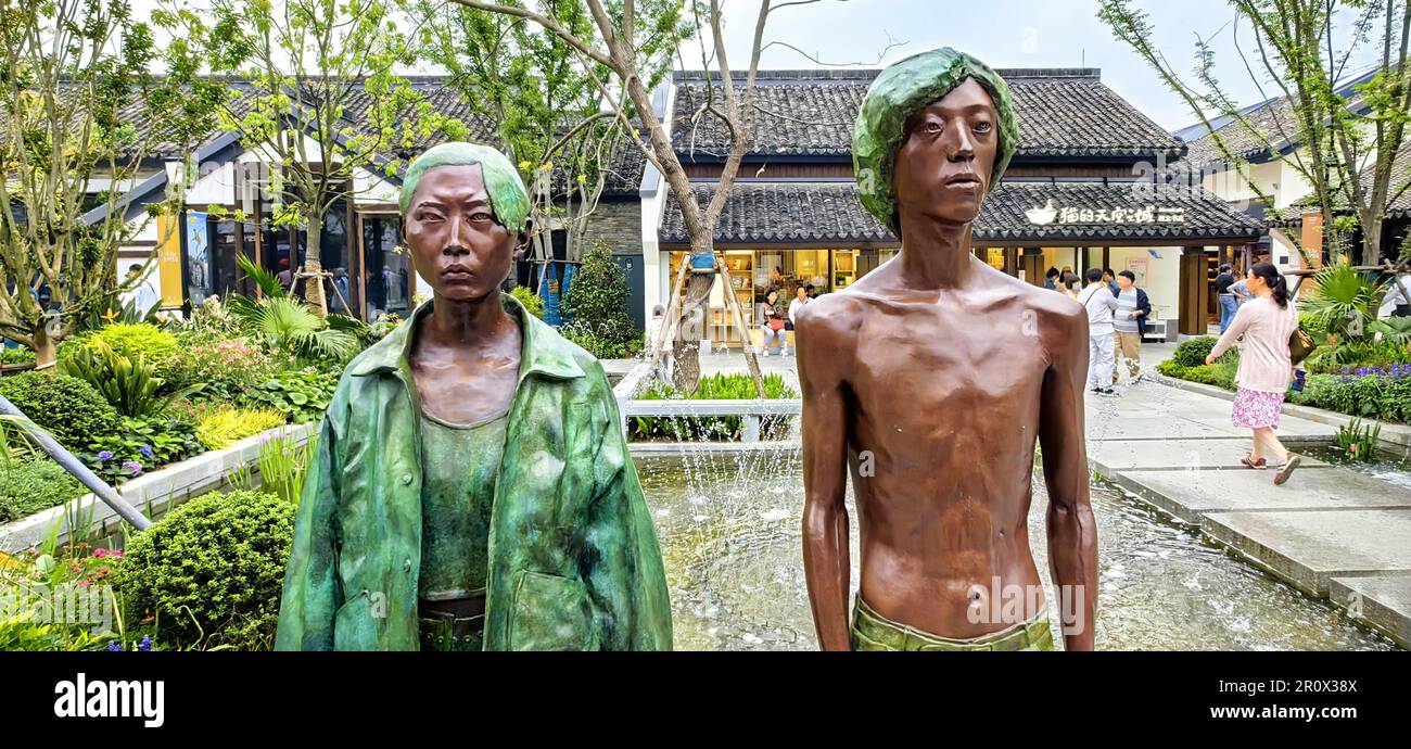 Visit Panlong ancient town in Shanghai, China. 6th May, 2023. (Photo by ...