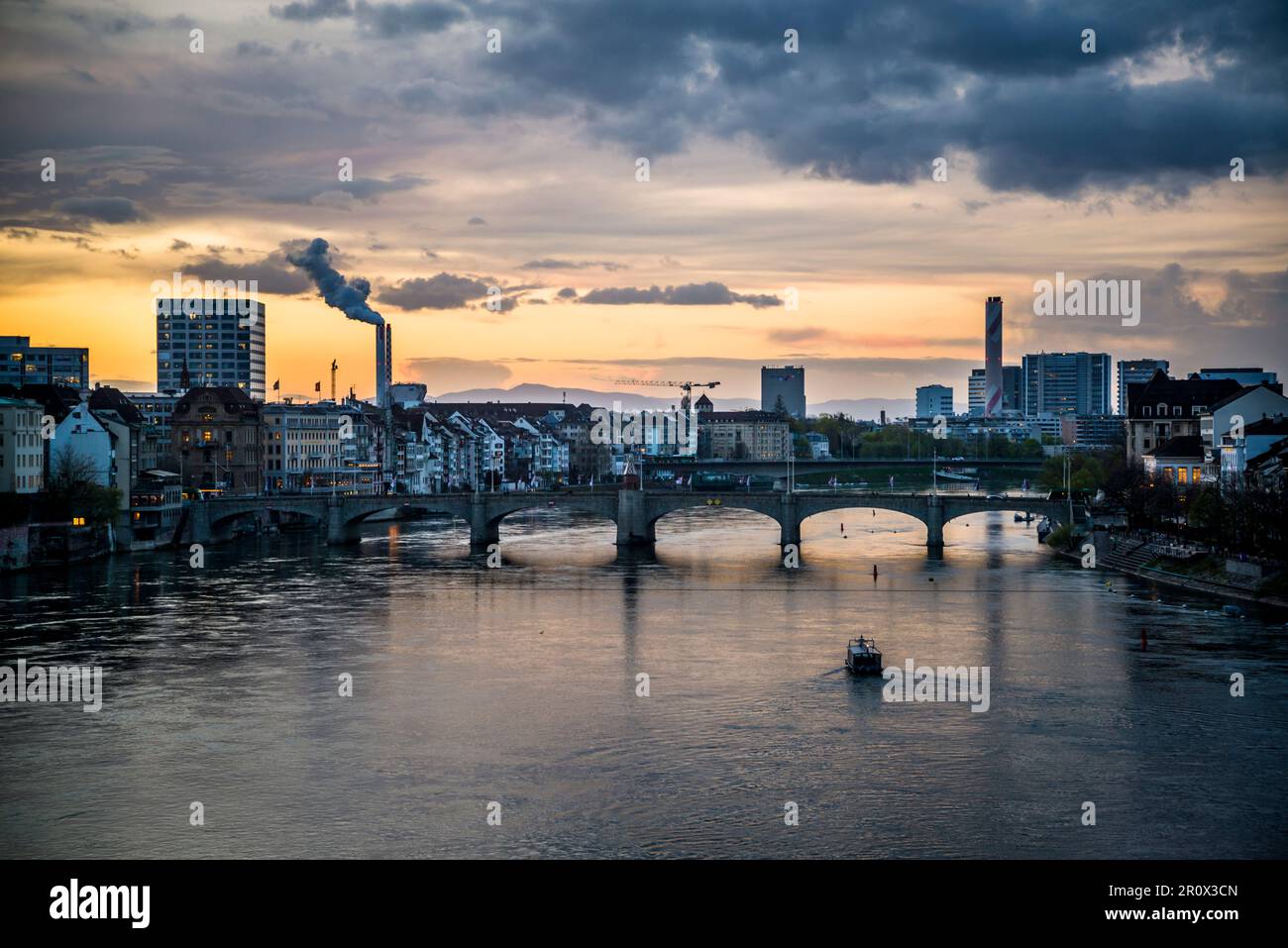 Mittlere Brücke, The Middle Bridge, Basel, Switzerland Stock Photo - Alamy
