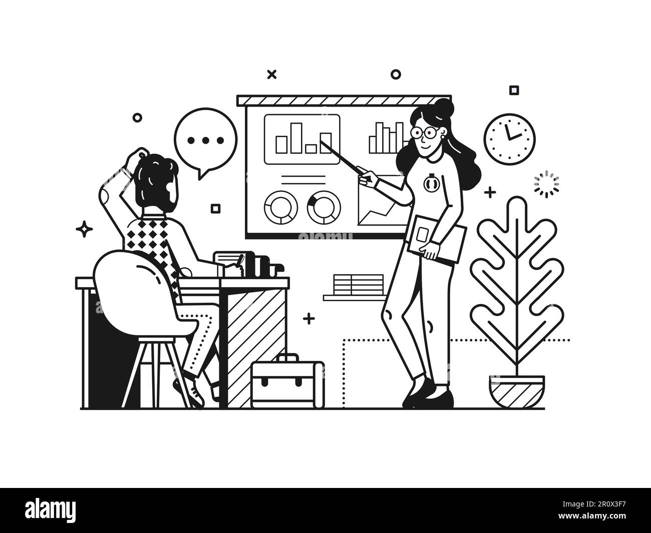 Work Training at the Office Desk Concept Stock Vector Image & Art - Alamy