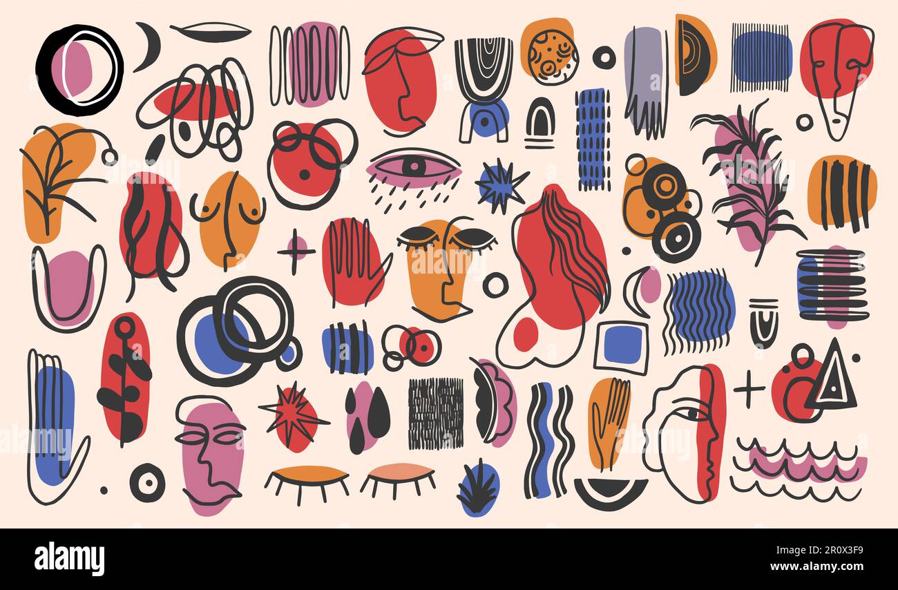 Minimalist design inspired by Henri Matisse. Modern art Matisse simple ...