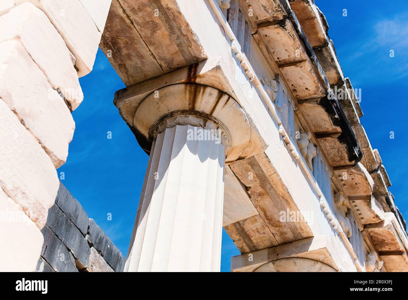 photo of the beautiful ancient columns in Greece Stock Photo - Alamy