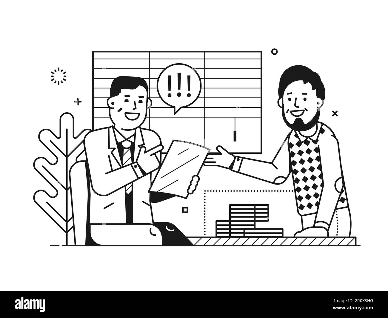 Hr process concept character Cut Out Stock Images & Pictures - Alamy