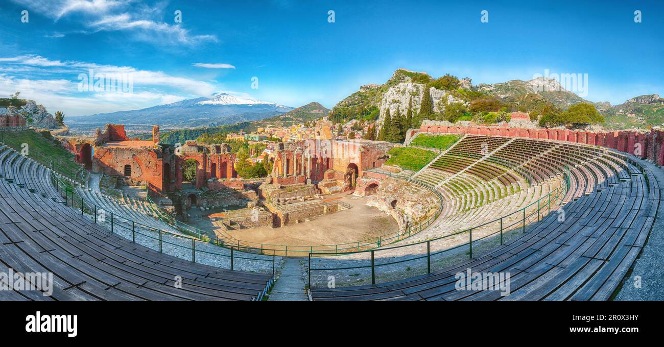 Ruins of ancient Greek theater Europe Stock Photo - Alamy