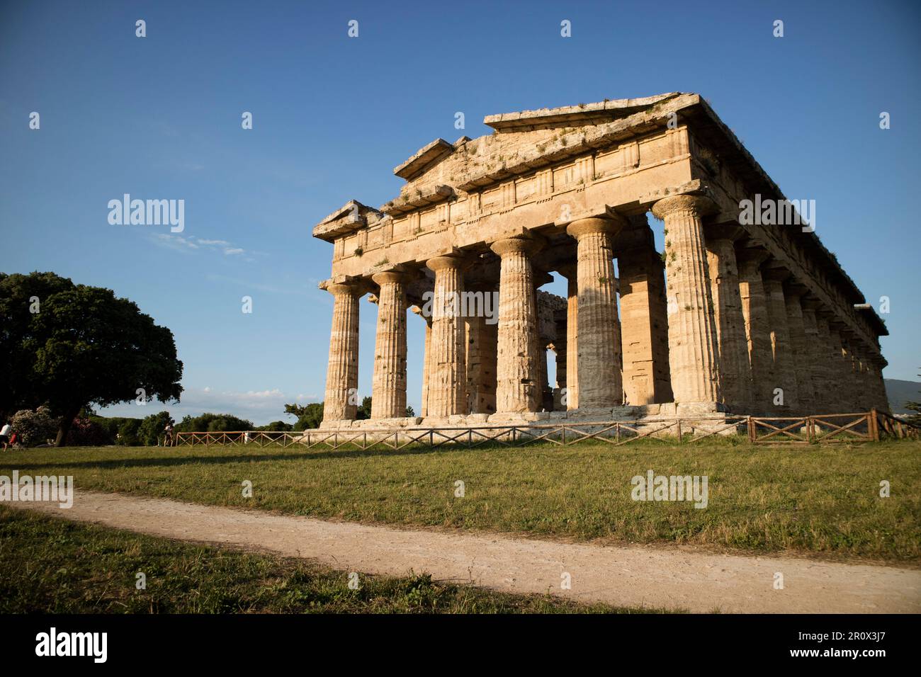 The ancient ruins of Paestum Italy remains of religious buildings of ...