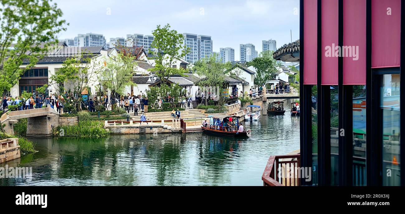 Visit Panlong ancient town in Shanghai, China, 6 May, 2023. (Photo by ...