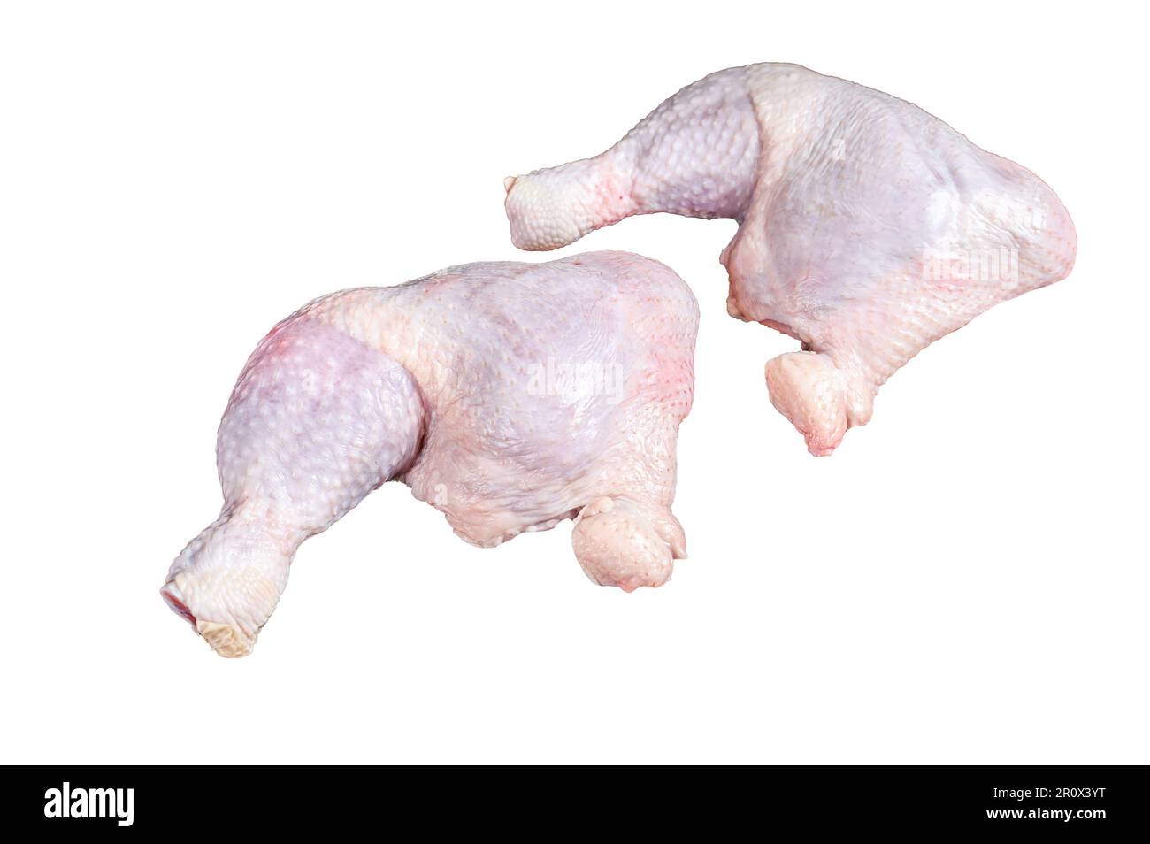 Fresh raw chicken leg. Isolated on white background Stock Photo - Alamy