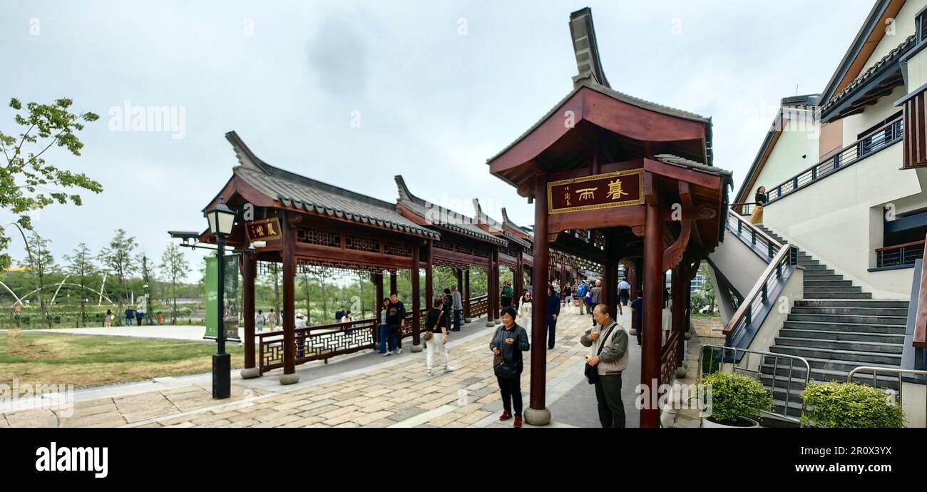 Visit Panlong ancient town in Shanghai, China, 6 May, 2023. (Photo by ...