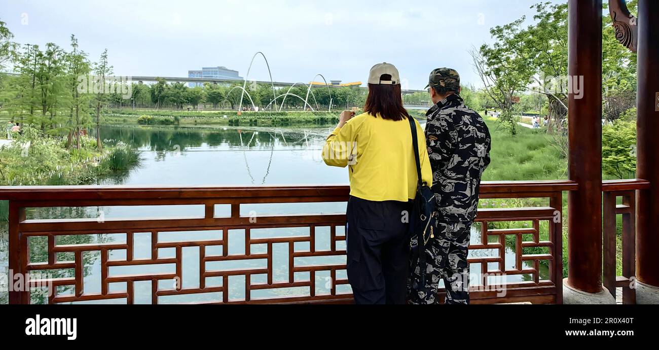 Visit Panlong ancient town in Shanghai, China, 6 May, 2023. (Photo by ...