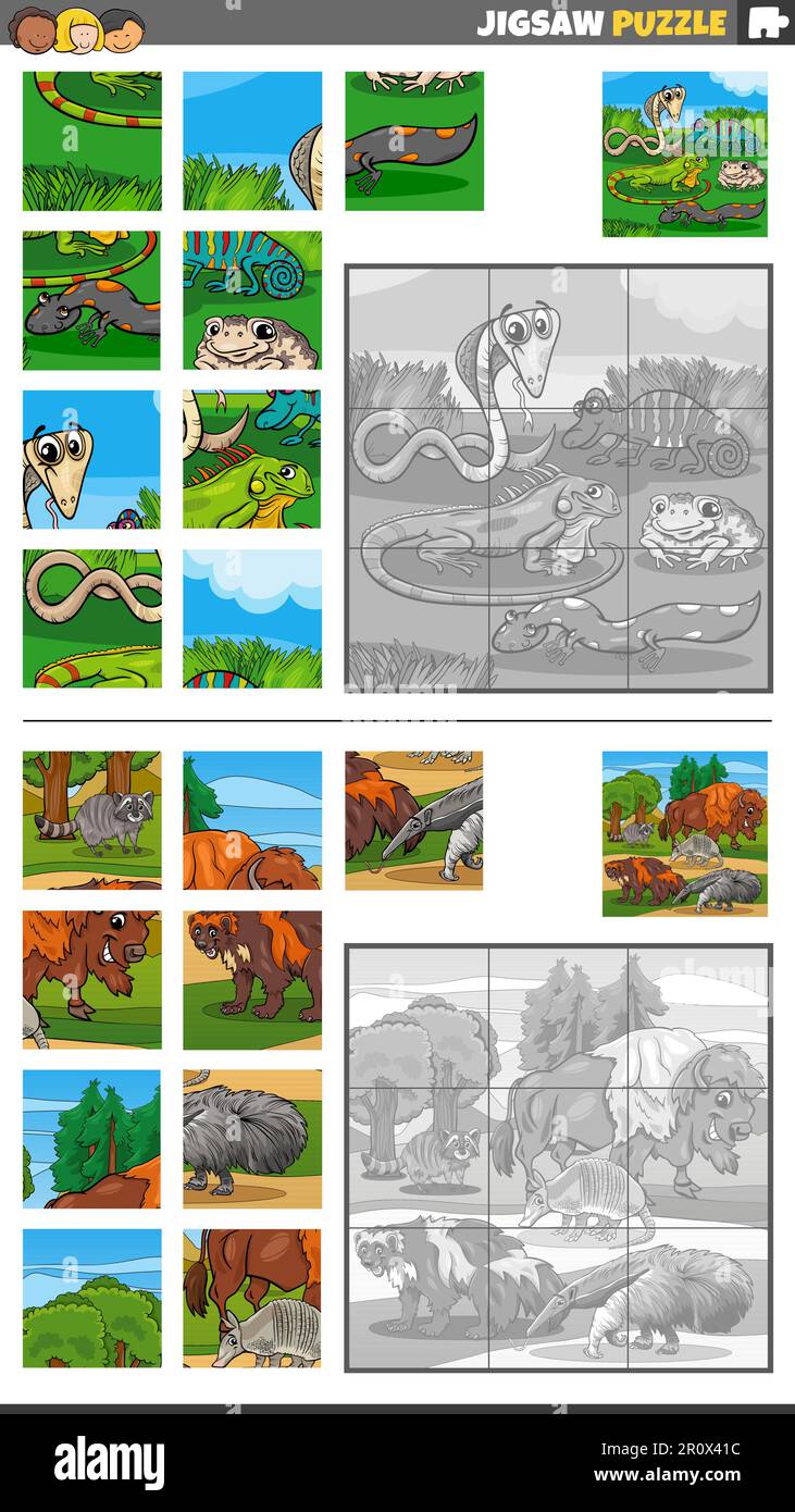 Cartoon snake puzzle Stock Vector Images - Alamy