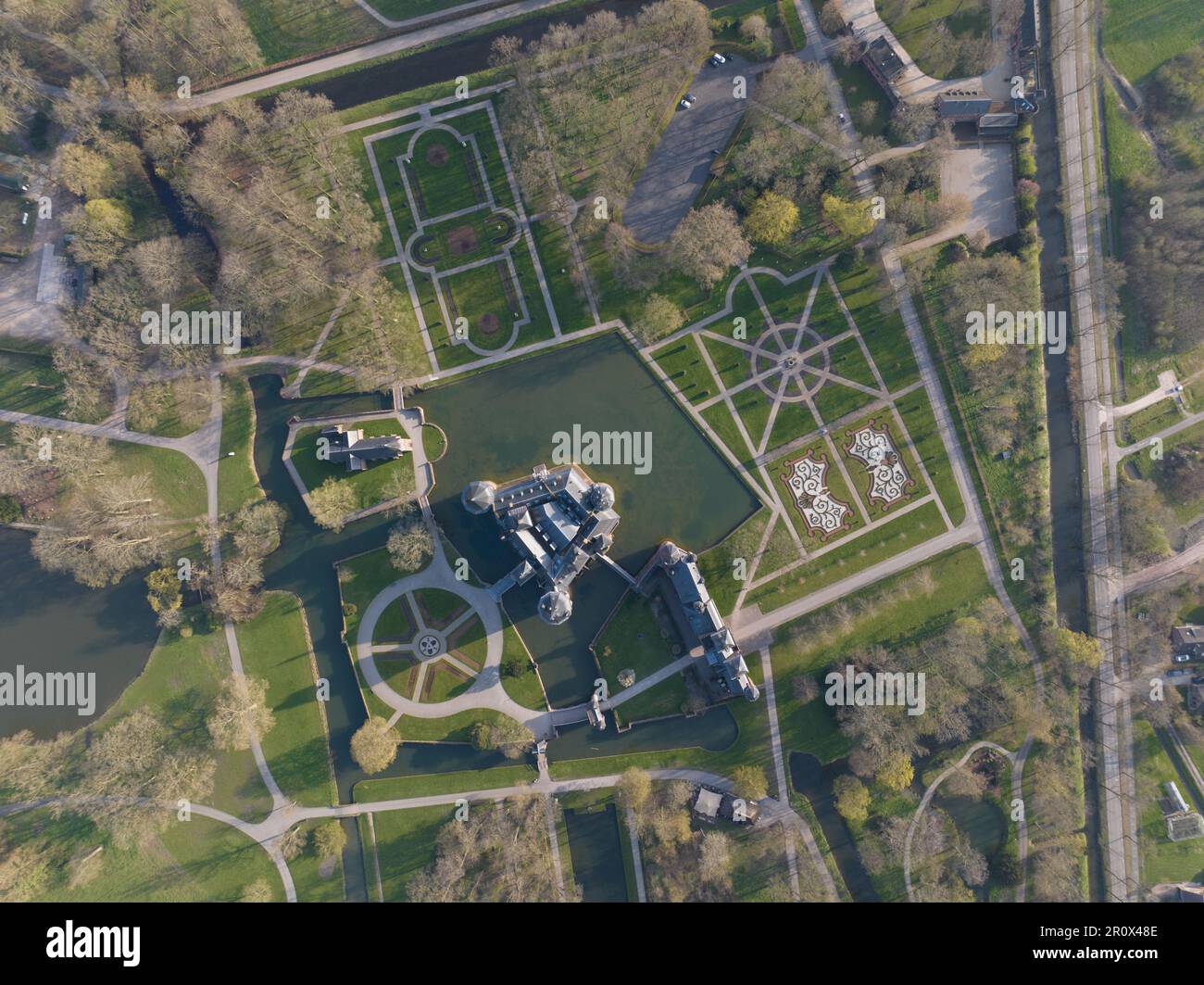 Stunning bird's eye view of De Haar Castle, showcasing its impressive ...