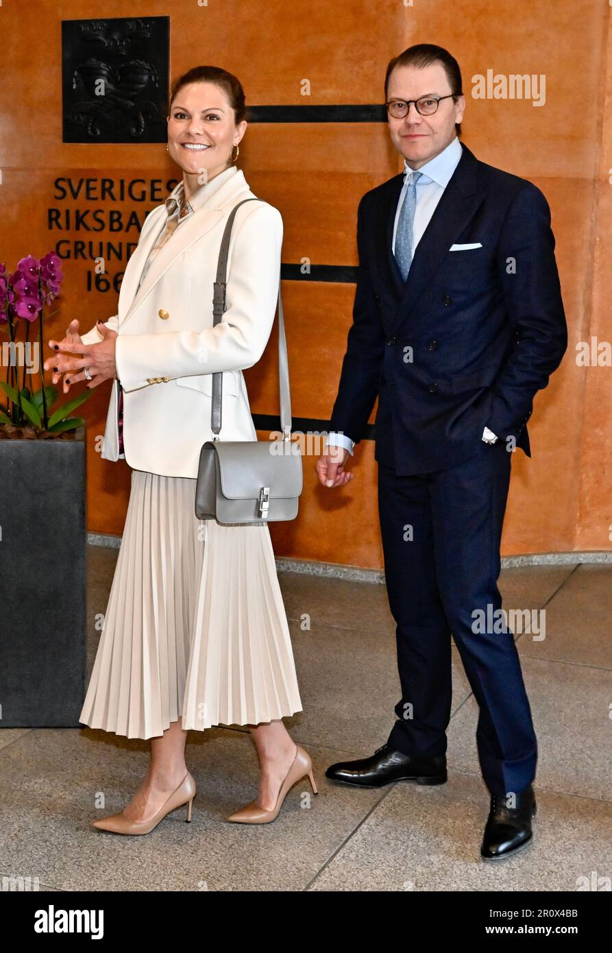 STOCKHOLM 202300510 Crown Princess Victoria and Prince Daniel arrive at ...