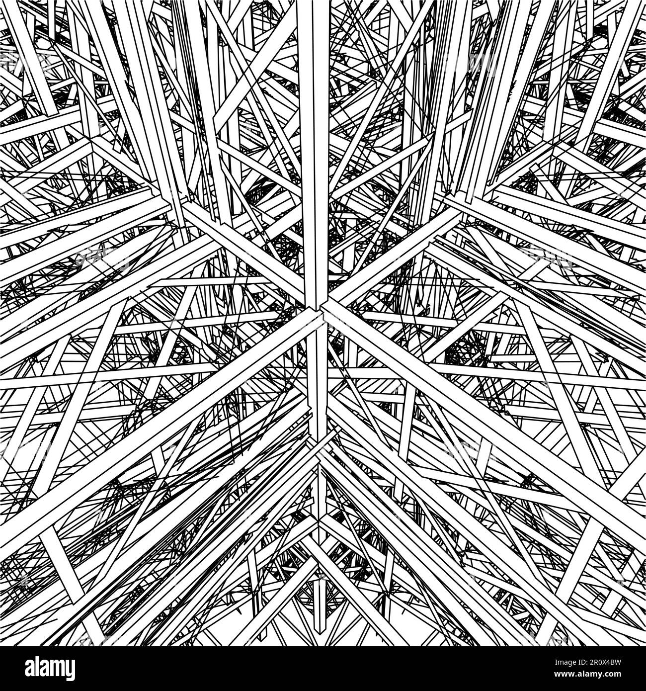Abstract Construction Structure Vector. Illustration Isolated On White ...