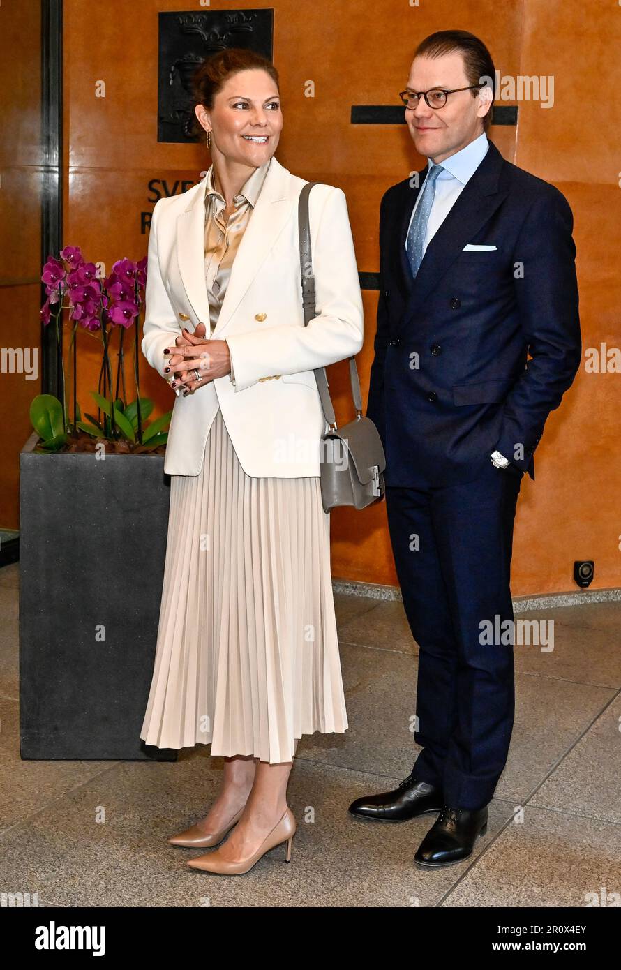 STOCKHOLM 202300510 Crown Princess Victoria and Prince Daniel arrive at ...