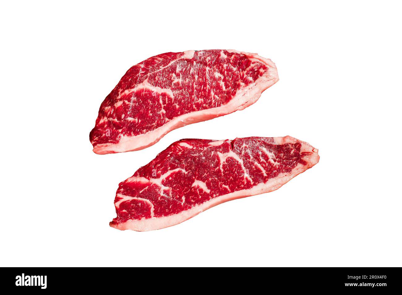 Steak of marbled beef black Angus. Isolated on white background Stock ...