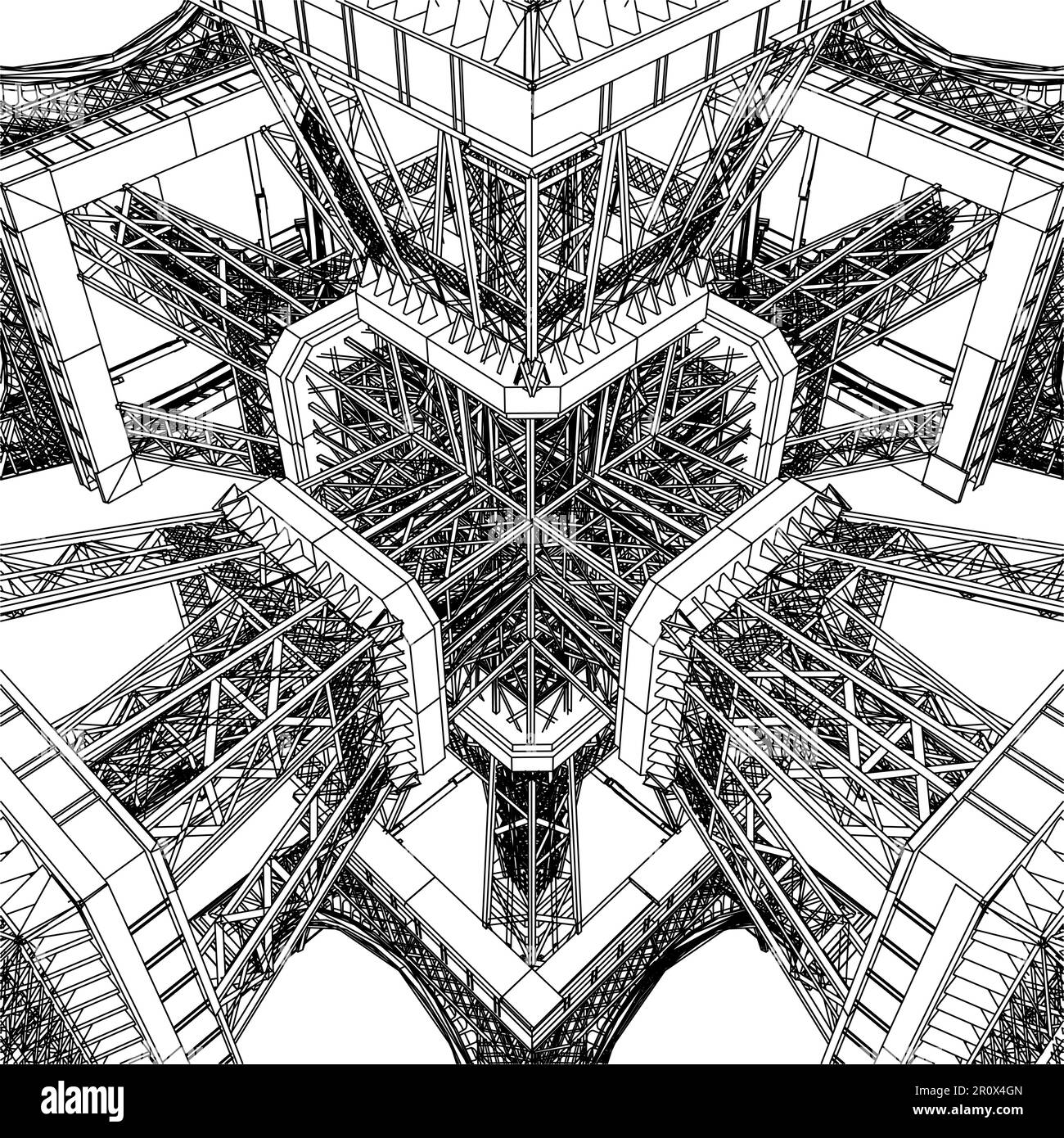 Abstract Construction Structure Vector. Illustration Isolated On White ...