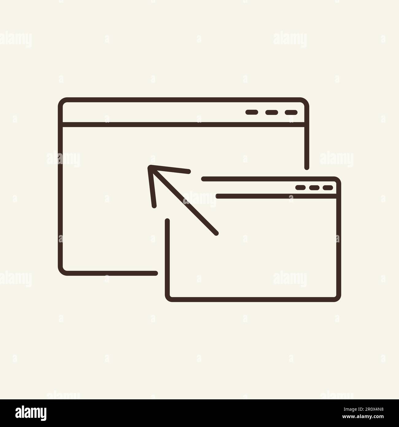 Program window line icon Stock Vector Image & Art - Alamy