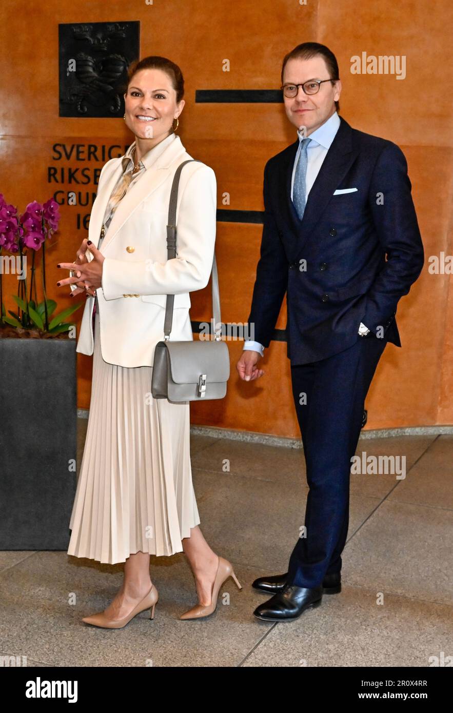 STOCKHOLM 202300510 Crown Princess Victoria and Prince Daniel arrive at ...