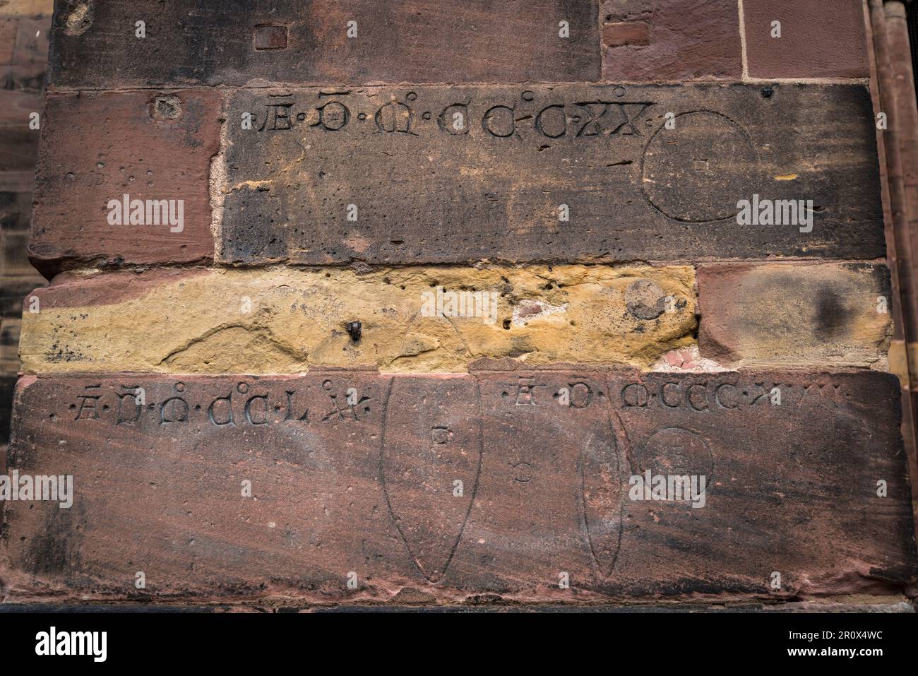 Stone carving carving was used to measure bread – the left carving ...