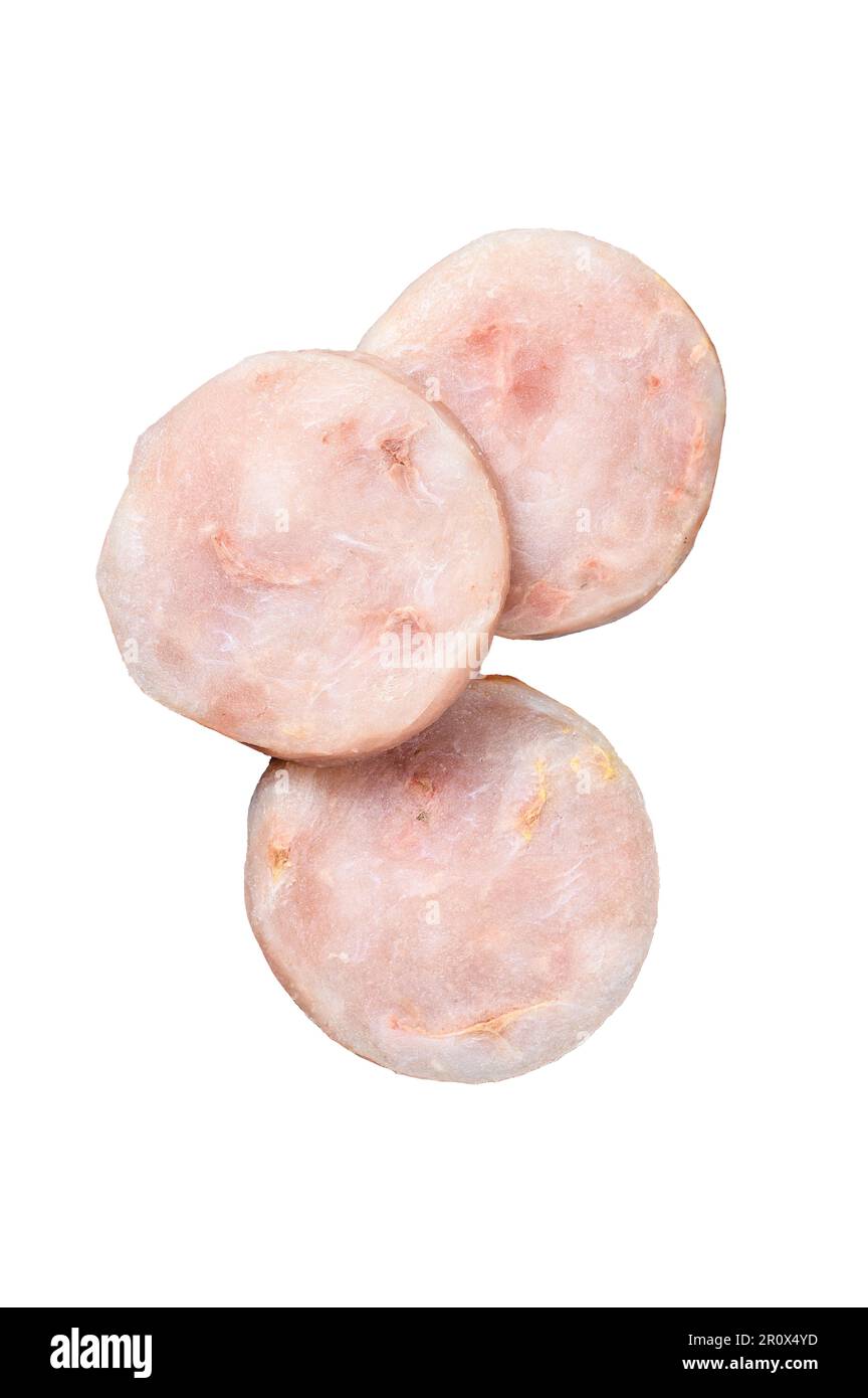 Fish cutlets from minced cod. Isolated on white background Stock Photo ...