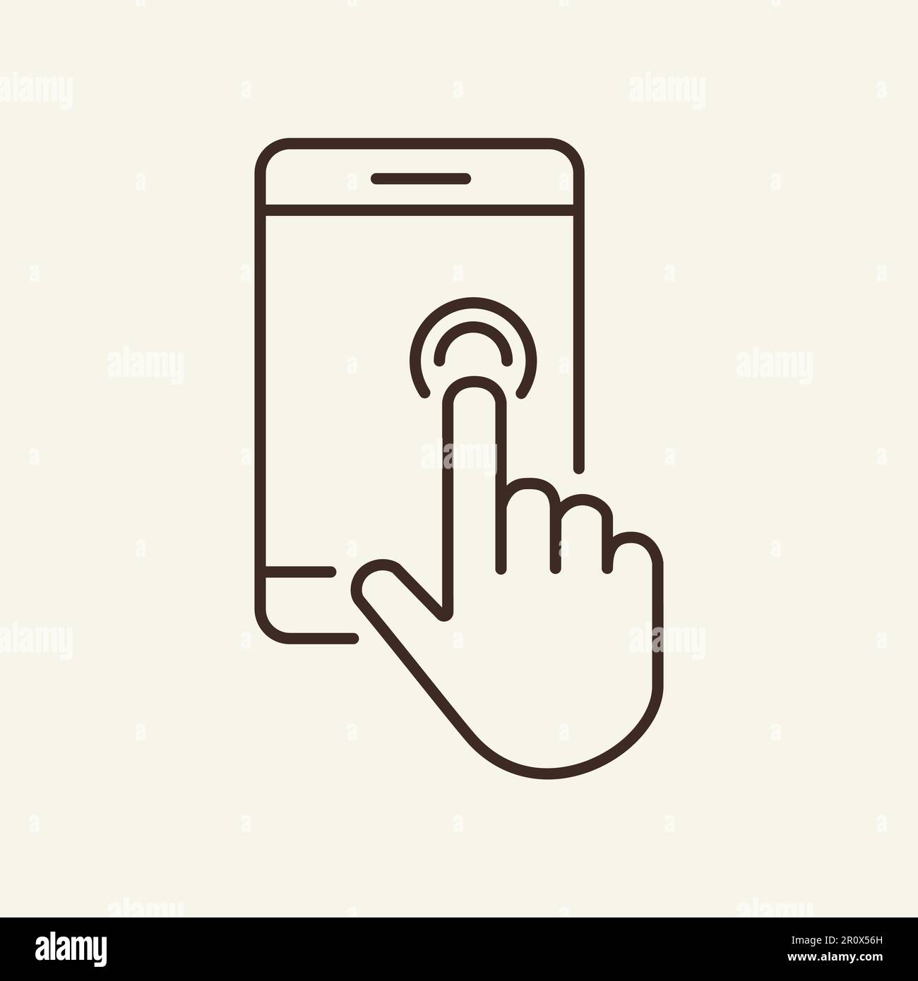 Tapping screen Stock Vector Images - Alamy