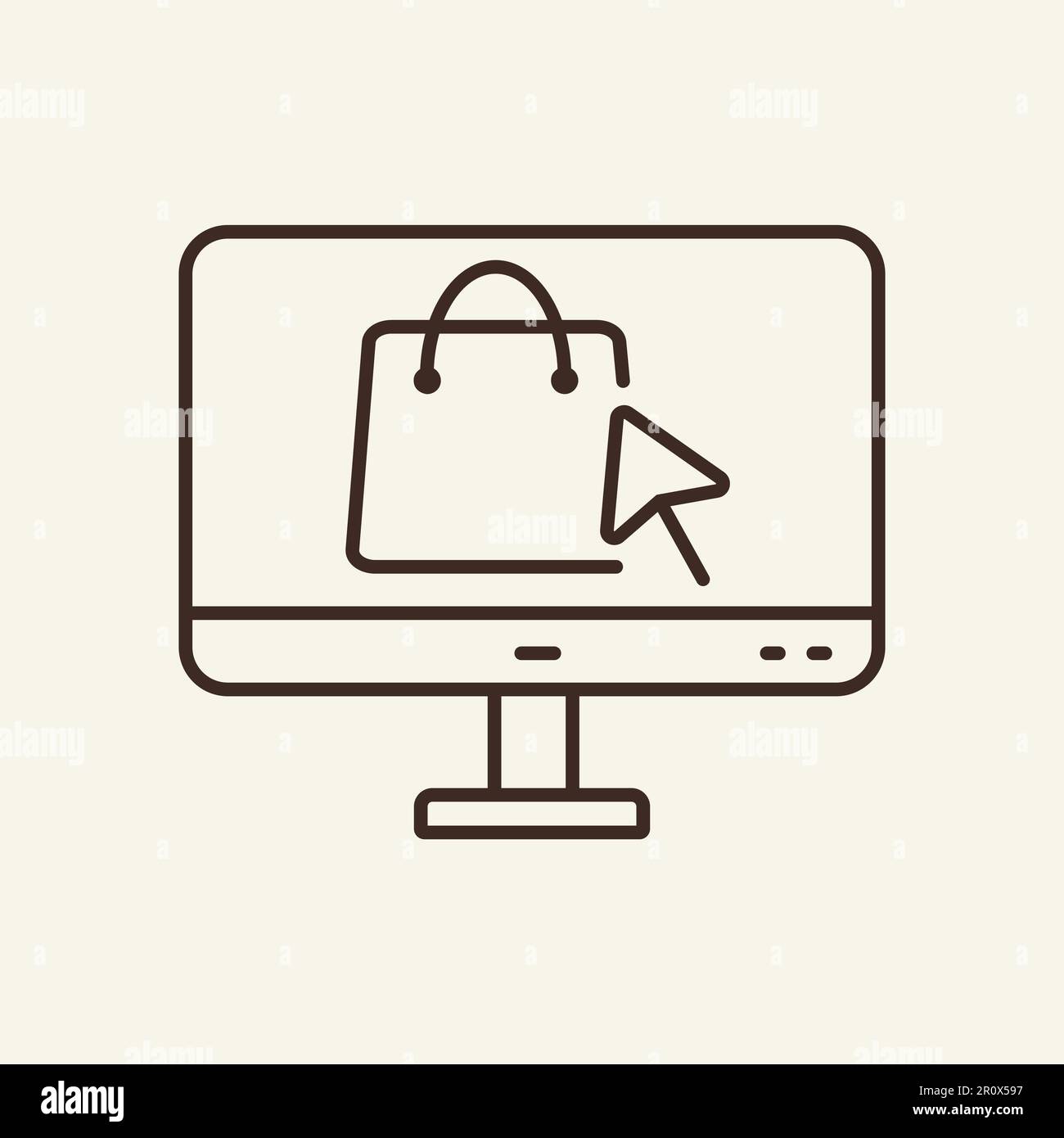 Online bag line icon Stock Vector Image & Art - Alamy