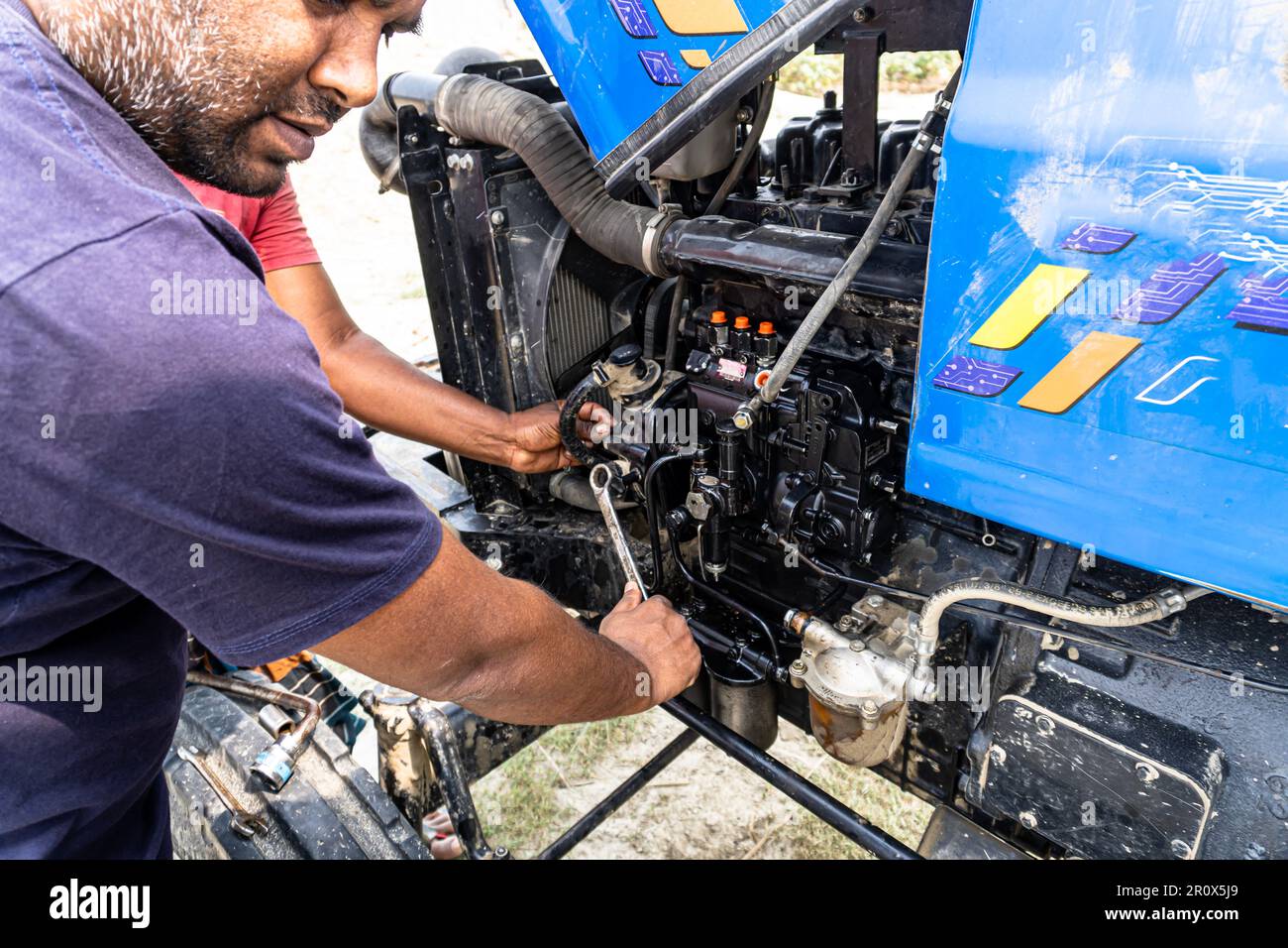 Close-up of a human hand holding the industrial tools for maintenance ...