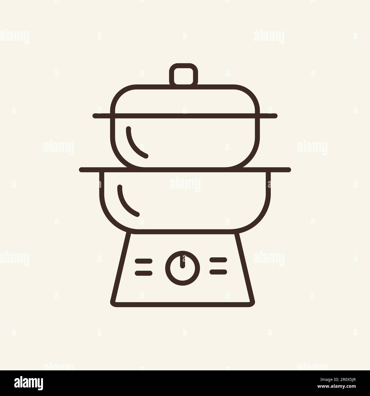 Kitchen timer white linear Stock Vector Images - Alamy