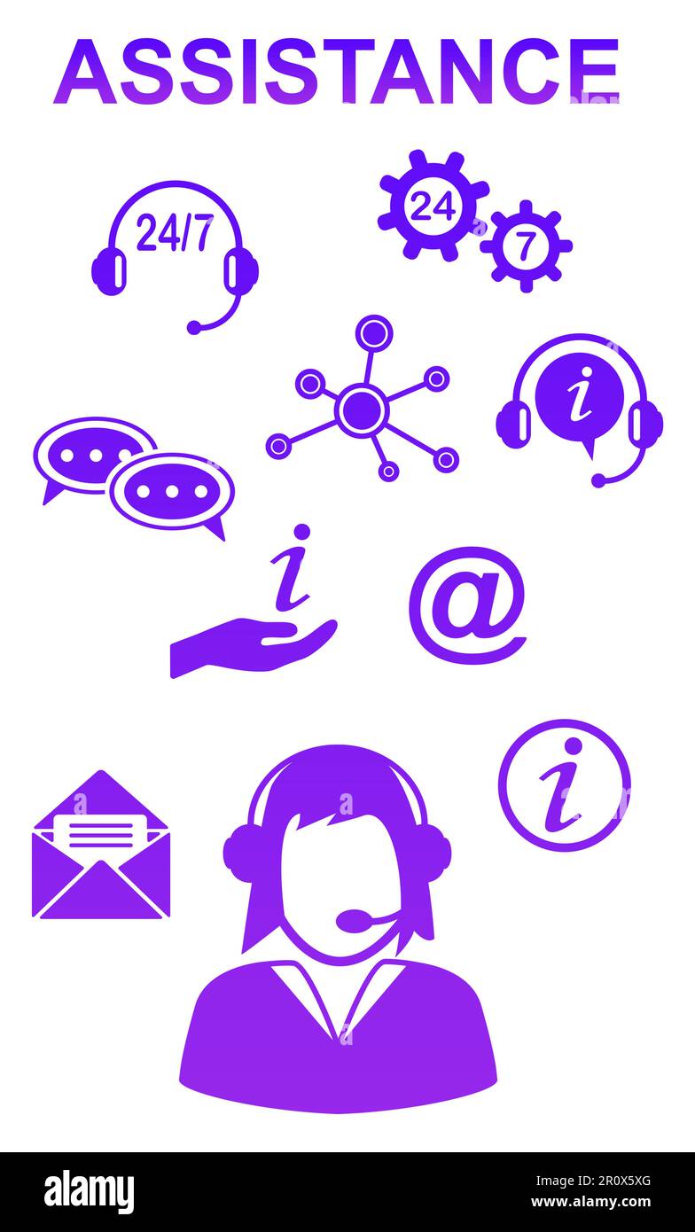 Online support concept drawn Cut Out Stock Images & Pictures - Alamy