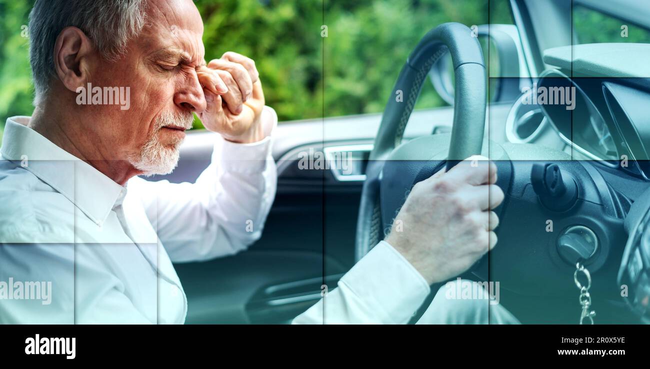 Tired eyes driver hi-res stock photography and images - Alamy