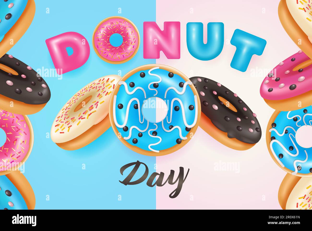 Donuts advertisement Stock Vector Images - Alamy