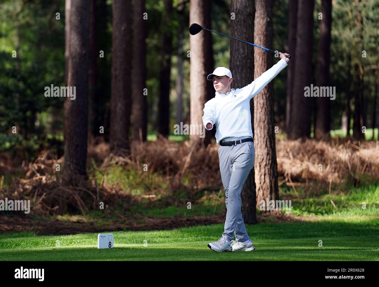 George Blackshaw on the eighth during day one of The G4D Open at Woburn ...