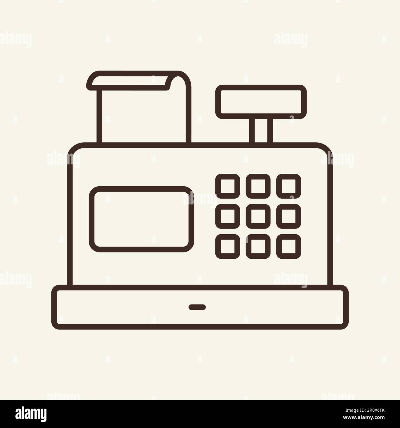 Cash register machine flat Stock Vector Images - Alamy