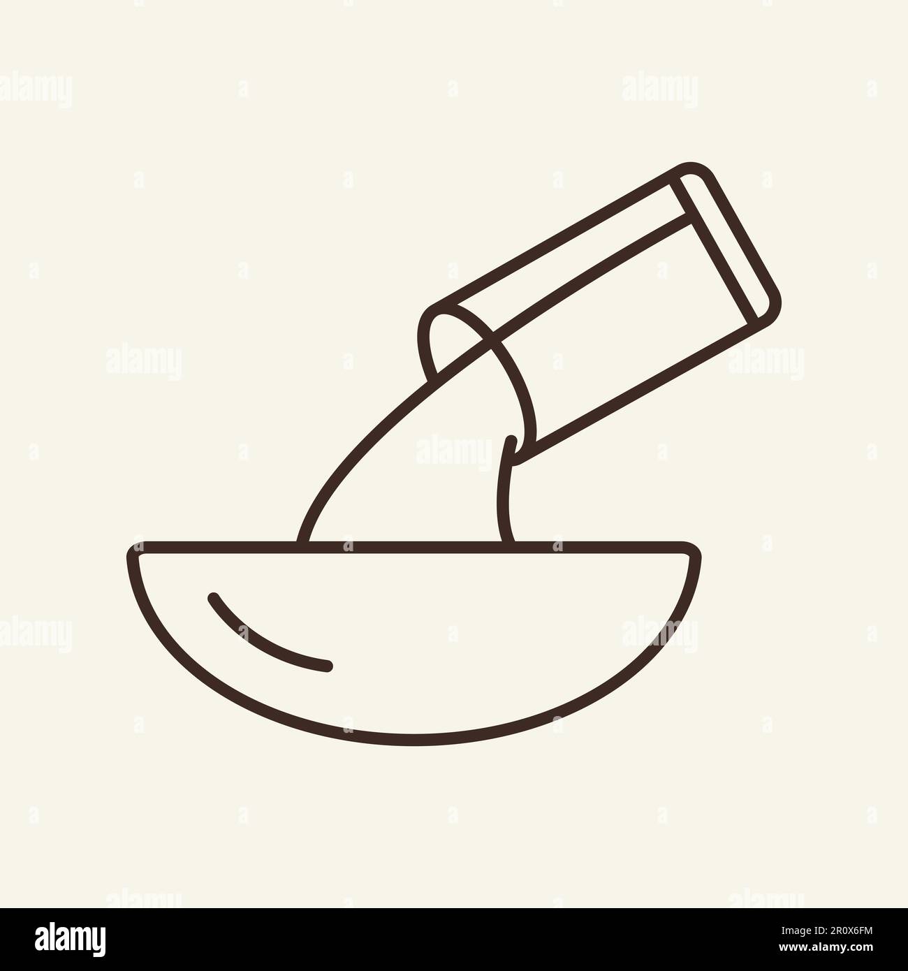 Pouring into bowl line icon Stock Vector Image & Art - Alamy