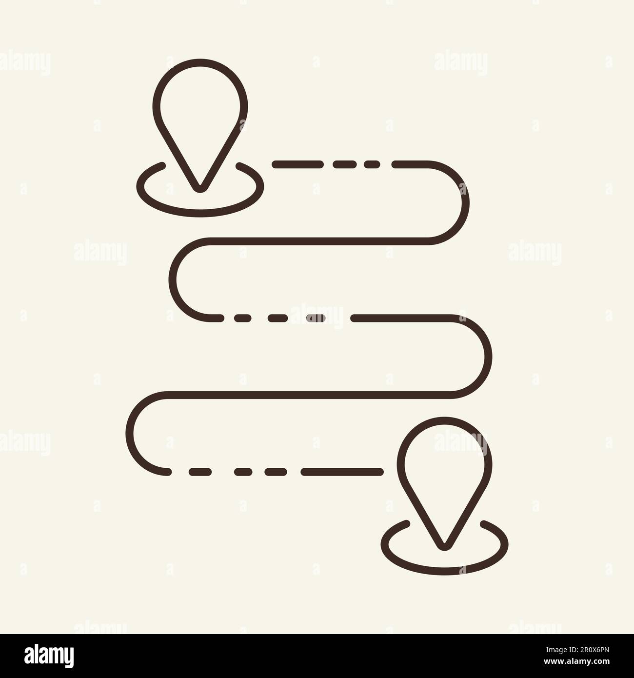 Route line icon Stock Vector Image & Art - Alamy