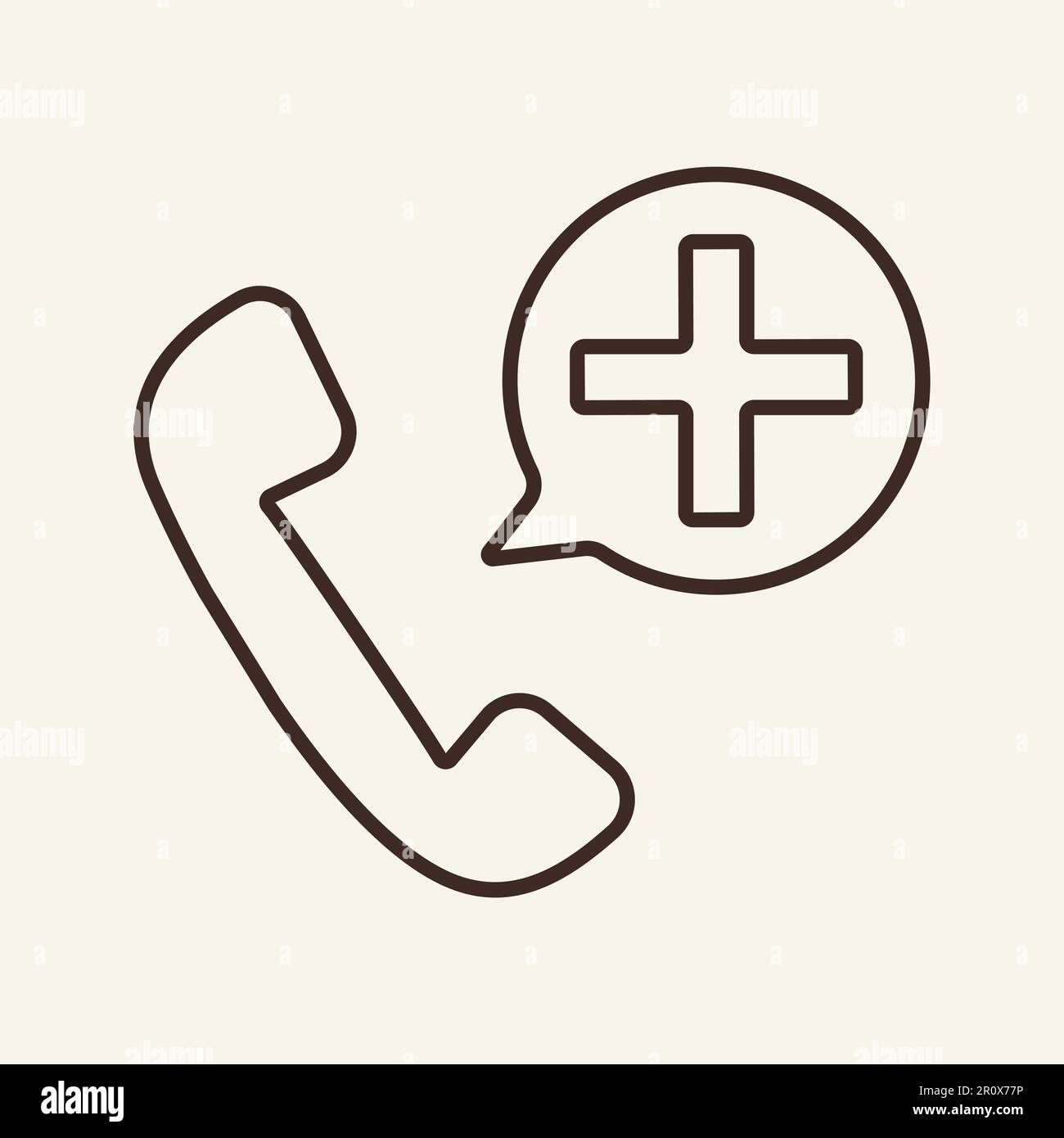 Ambulance call line icon Stock Vector Image & Art - Alamy